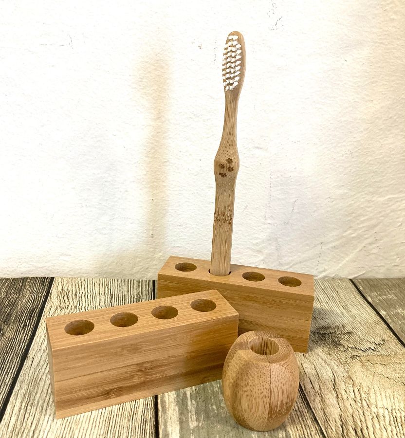 Bamboo Toothbrush Holders
